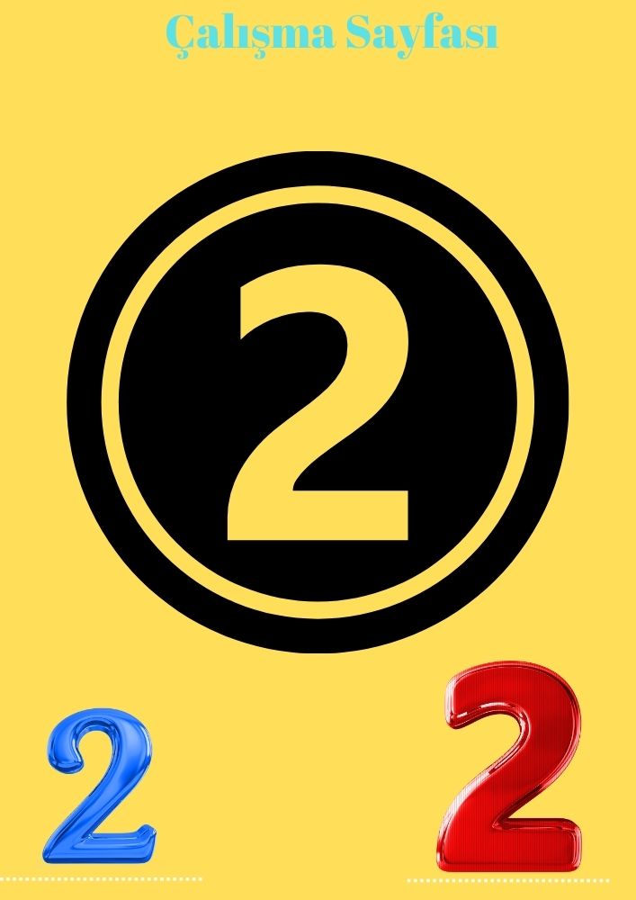 2 Rakamı Çalışma Sayfası - Etkinlik Arşiv
