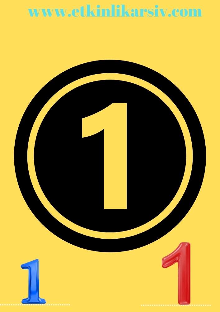 1 Rakamı Çalışma Sayfası - Etkinlik Arşiv